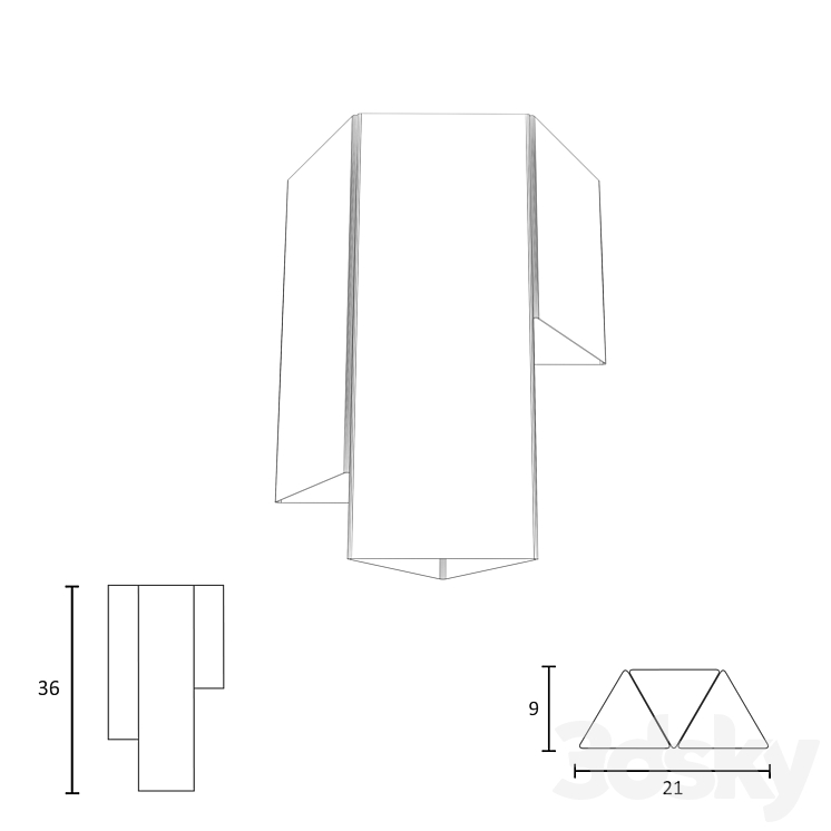 MUM studio ∙ ∙ ∙ RUBIKON sconces - Wall light - 3D model