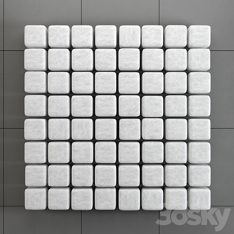 Cube stone panel - Other decorative objects - 3D model