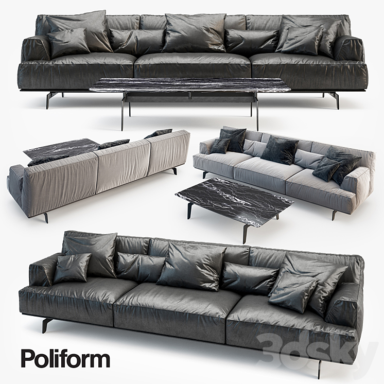 Poliform Tribeca sofa - Sofa - 3D model