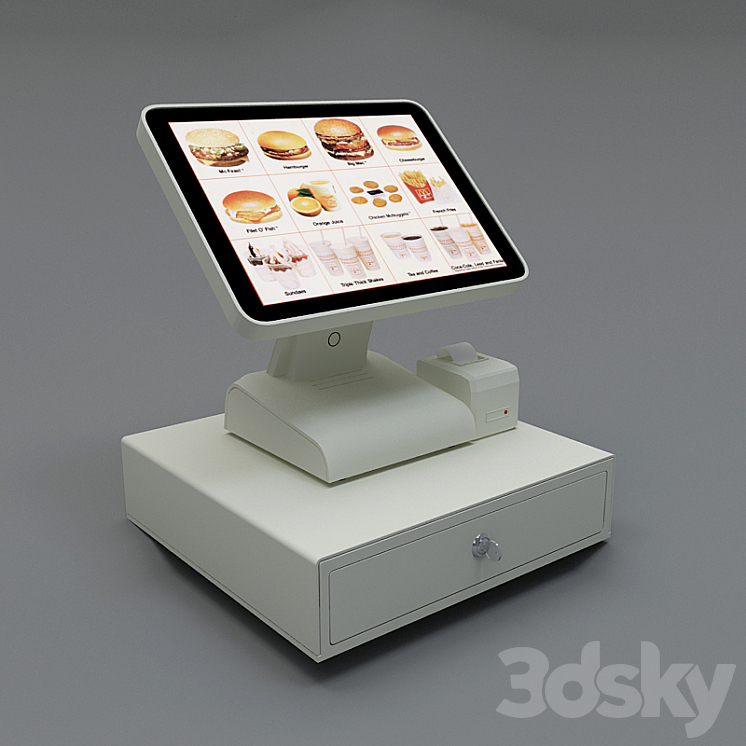POS system - Restaurant - 3D model