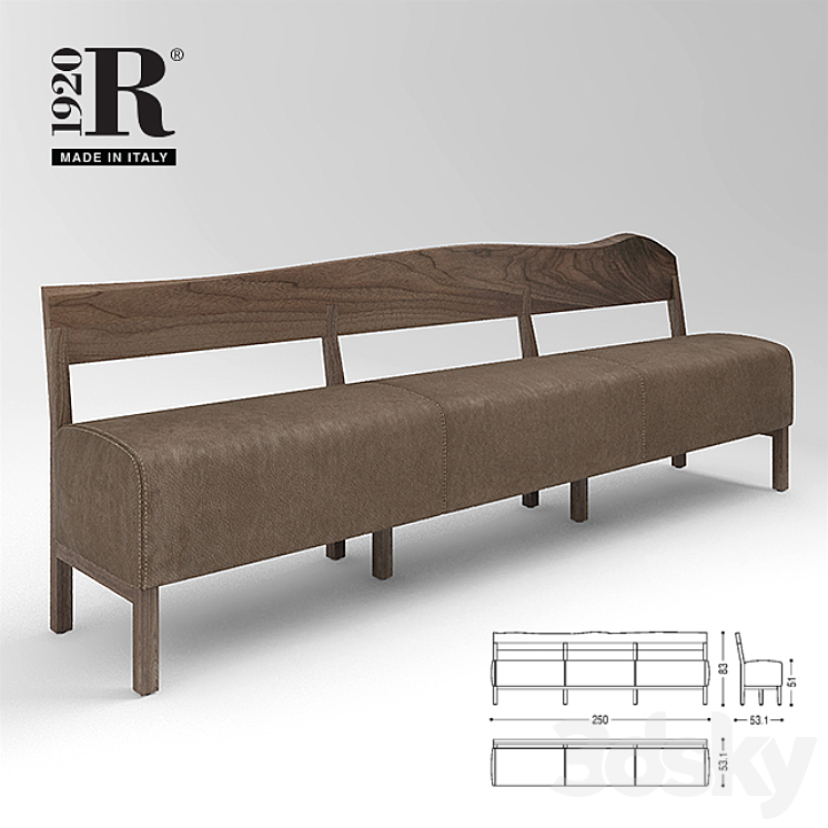 Riva 1920 Betty Bench - Other soft seating - 3D model