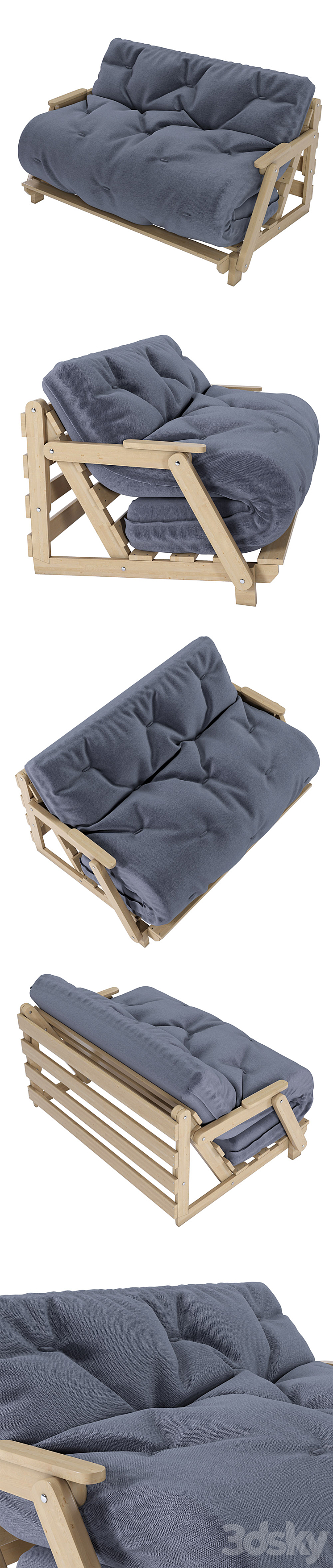 futon - Other soft seating - 3D model