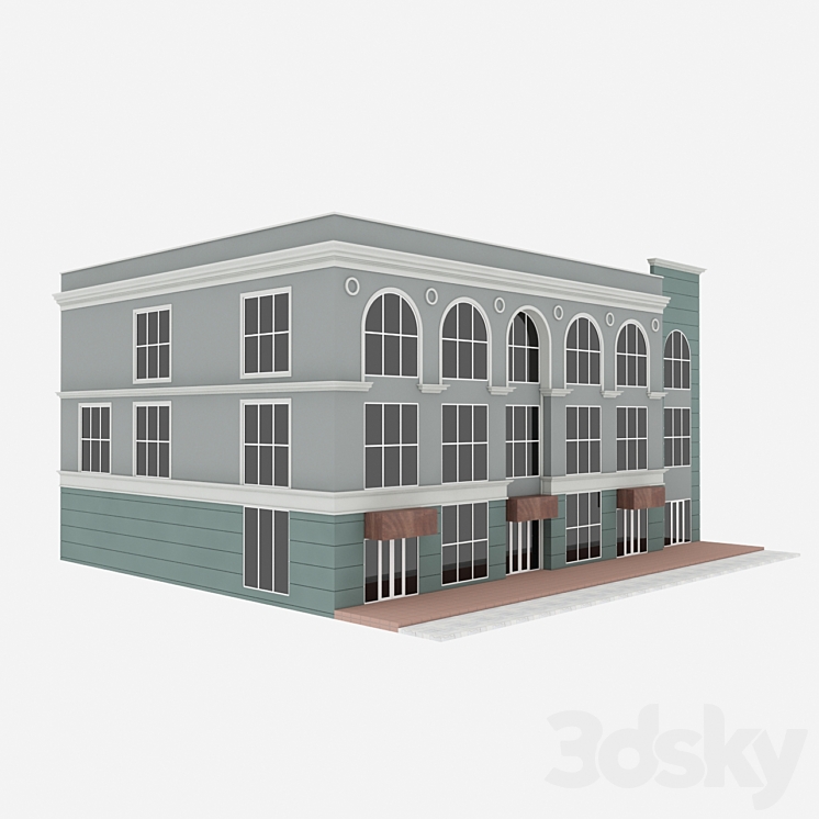 Simple_Multi_Story_Building - Building - 3D model