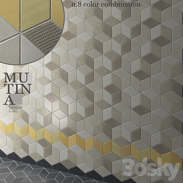 Tile TEX by Mutina - set 02 - Tile - 3D model