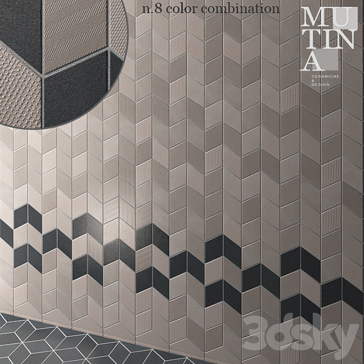 Tile TEX by Mutina - set 04 - Tile - 3D model