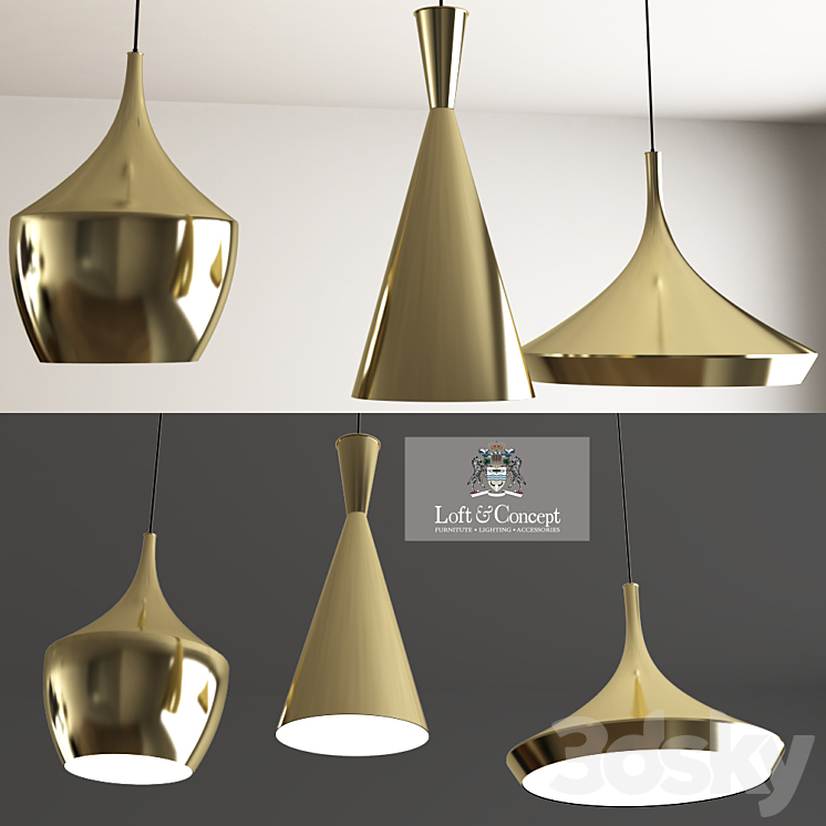 Beat Light Brass DESIGNED BY TOM DIXON. - Pendant light - 3D model