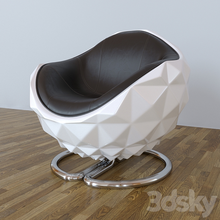 Mines swivel chair - Arm chair - 3D model