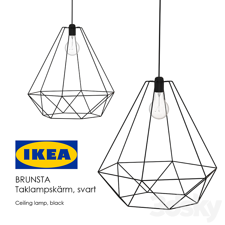 BRUNSTA IKEA lamp - Pendant light - 3D model
