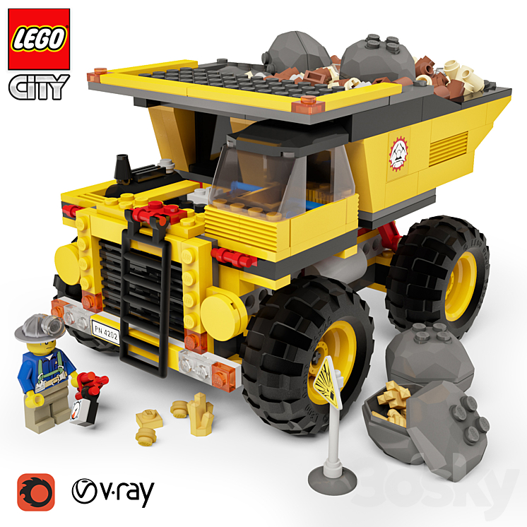 LEGO - Mining Truck №4202 - Toy - 3D model