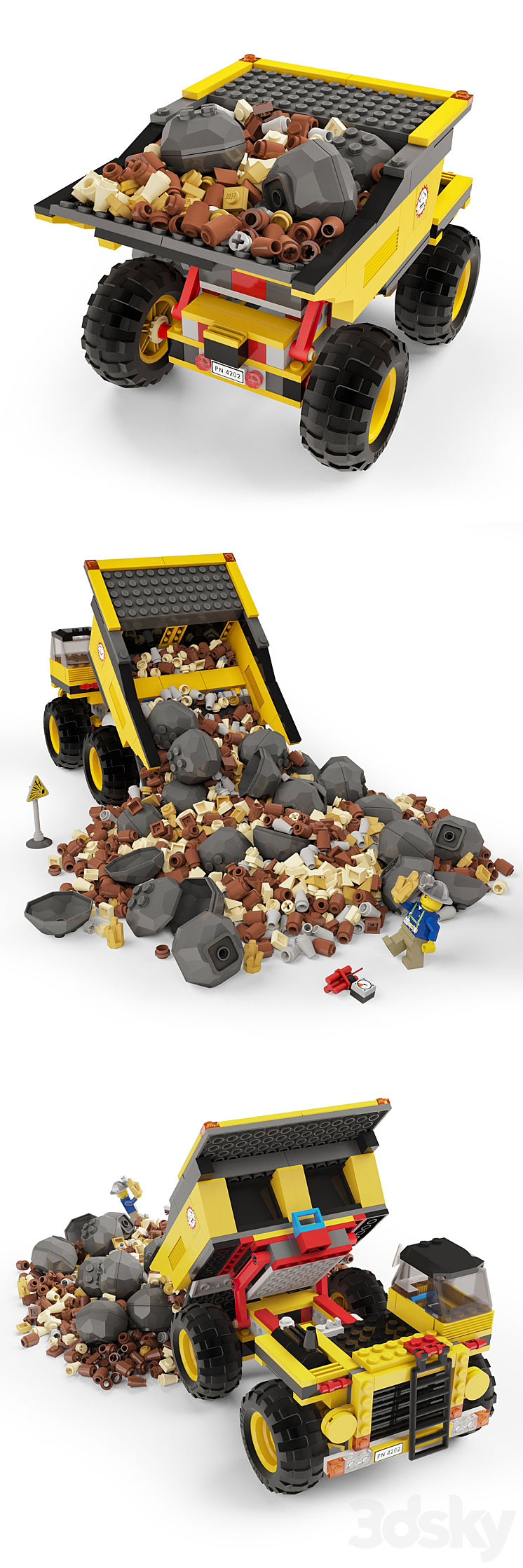 LEGO - Mining Truck №4202 - Toy - 3D model