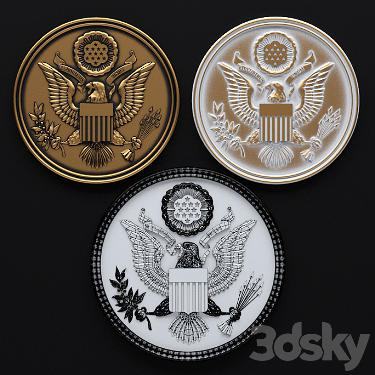 gerb usa - Decorative plaster - 3D model