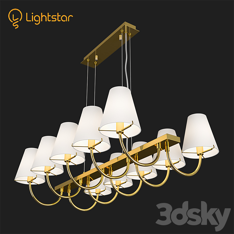 OM 75810x Diafano Lightstar - Pendant light - 3D model