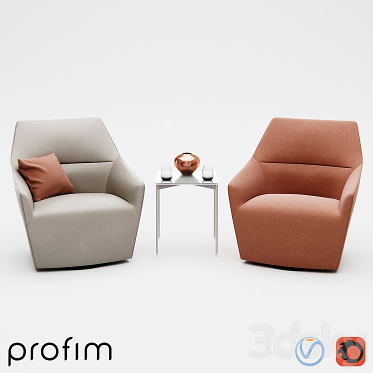 Profim Chic Armchair - Arm chair - 3D model