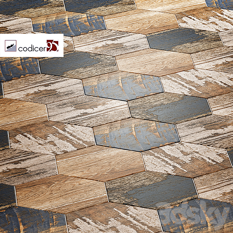 Codicer 95 collection Gaugin - Tile - 3D model