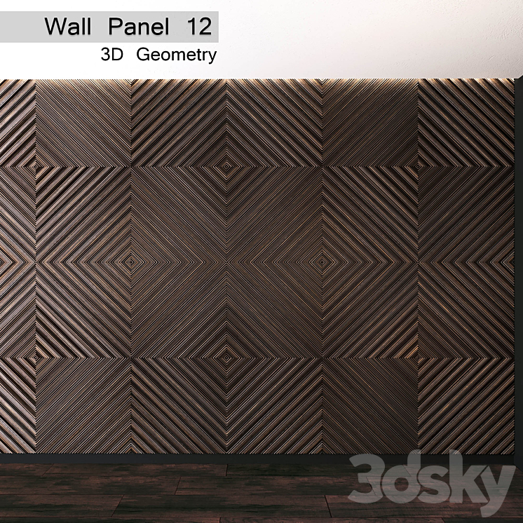 Wall Panel 12. 3D Geometry - 3D panel - 3D model