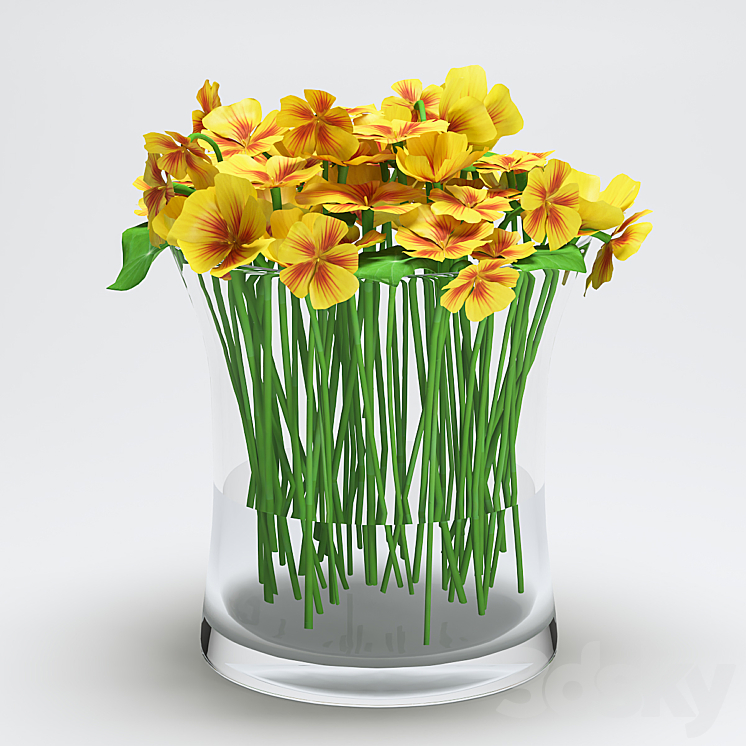 Flower Set 02 - Bouquet - 3D model
