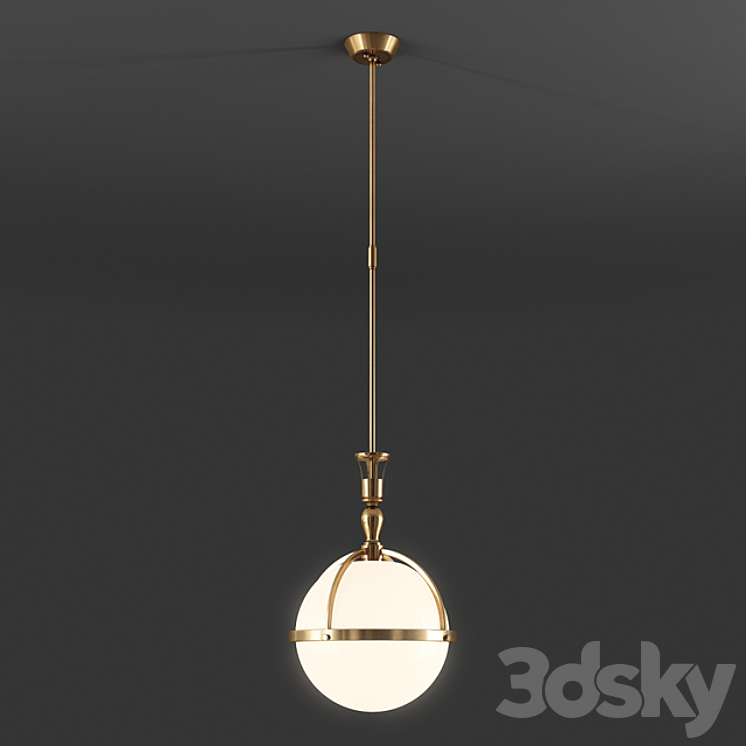 GRAMERCY HOME - EDNA CHANDELIER CH119-1-BRS - Pendant light - 3D model
