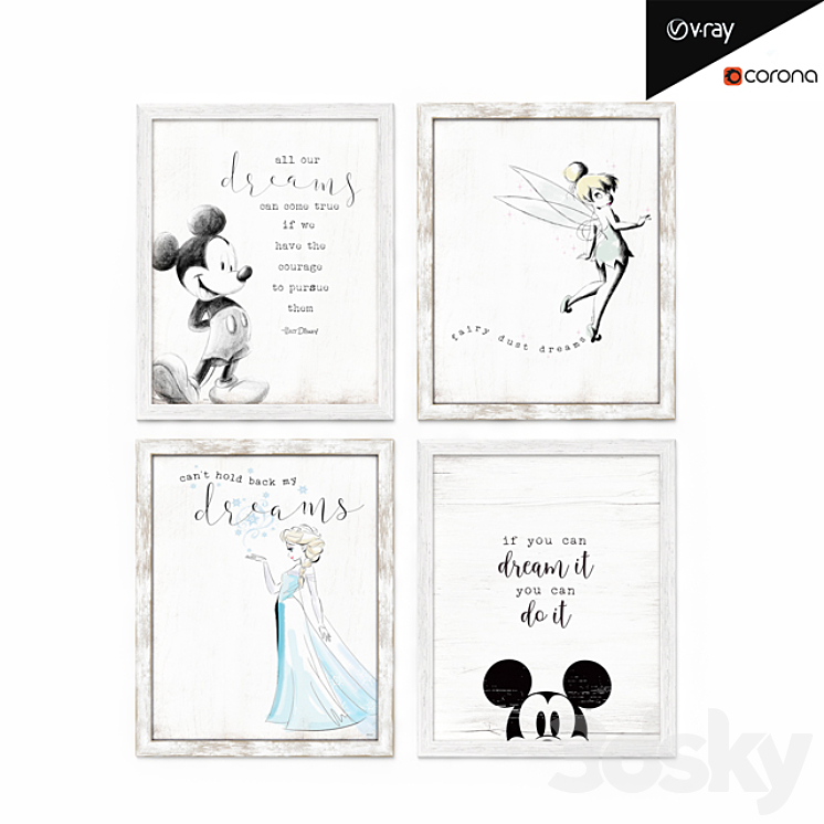 Disney Wall Decor - Frame - 3D model