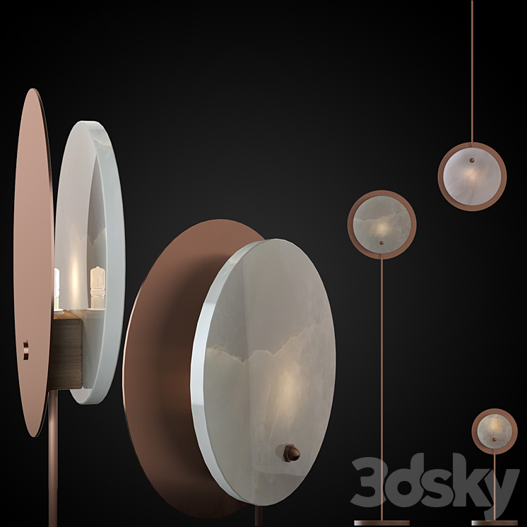 Stoned Sun Set - Floor lamp - 3D model