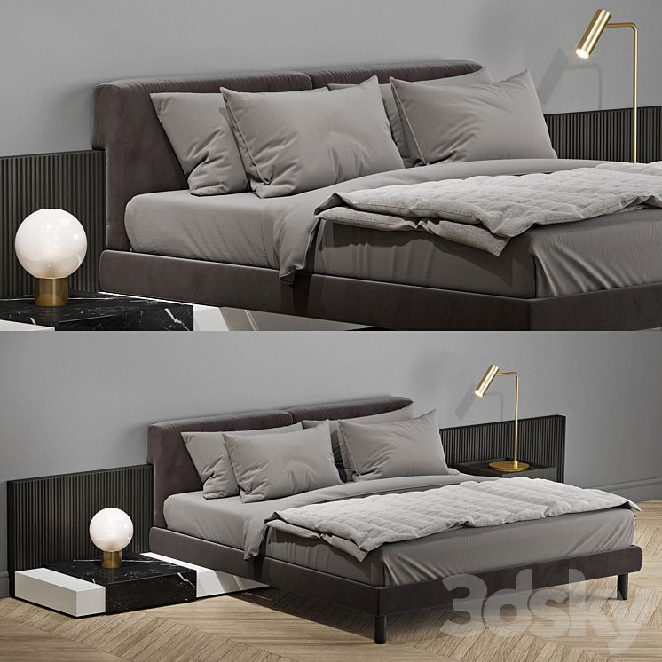 Meridiani Cliff bed - Bed - 3D model