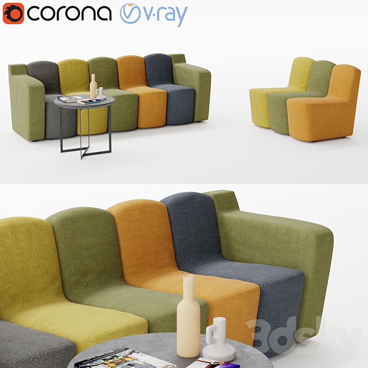 koleksiyon dilim - Sofa - 3D model