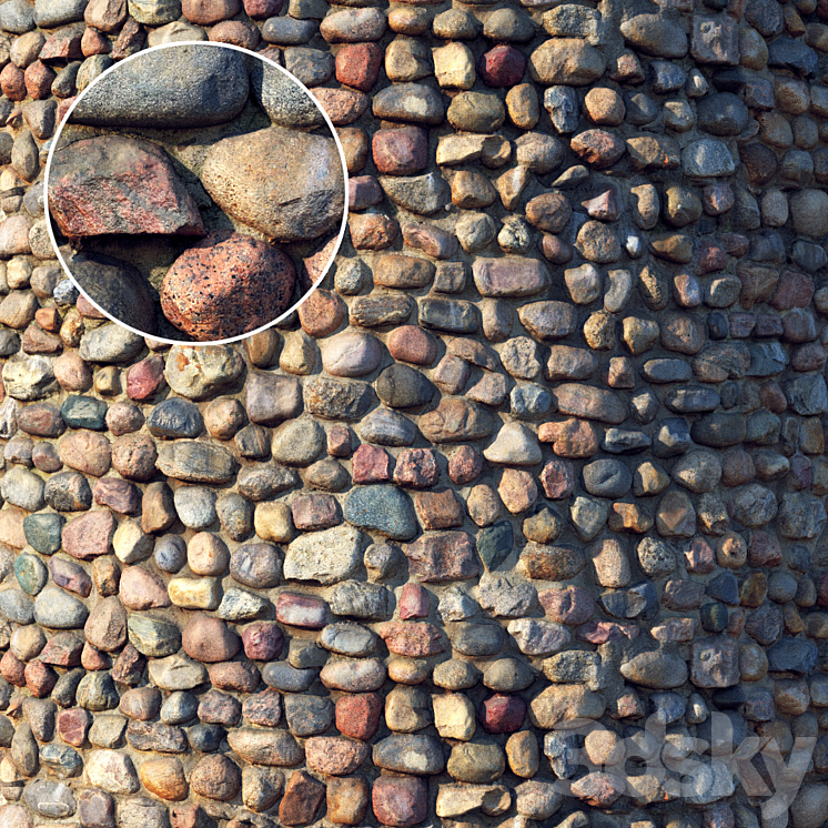 Stone wall (material) - Stone - 3D model