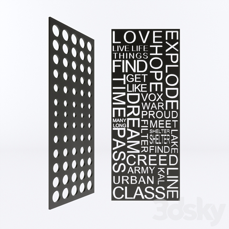 Modern pattern 1 - 3D panel - 3D model