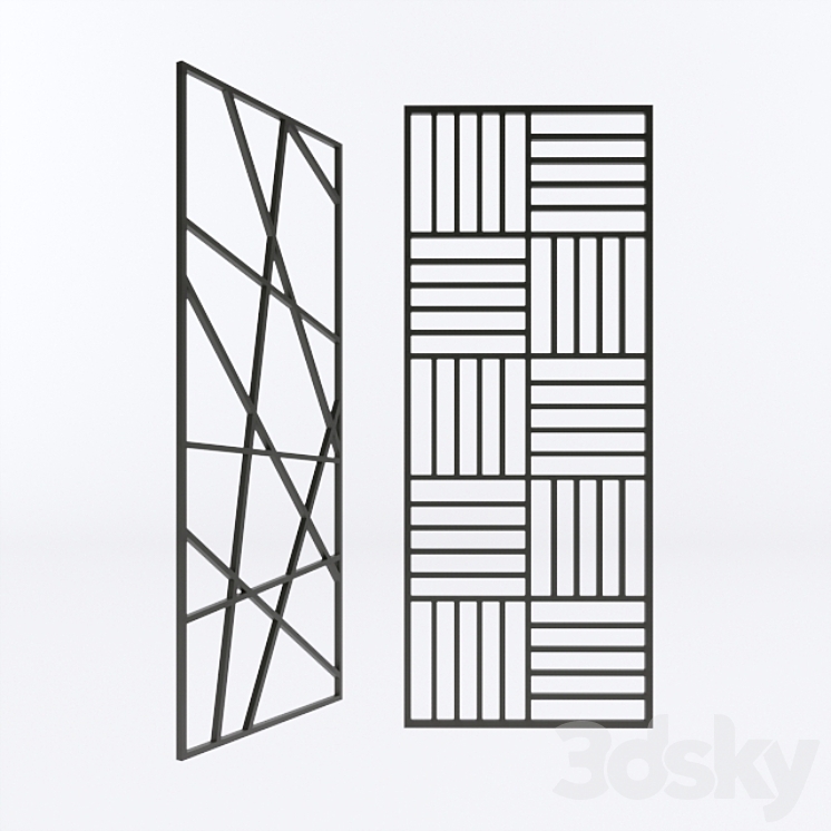Modern pattern 2 - 3D panel - 3D model