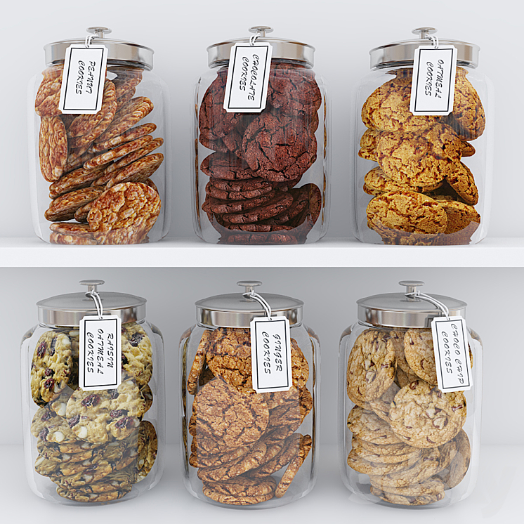 Cookie jars - Food and drinks - 3D model