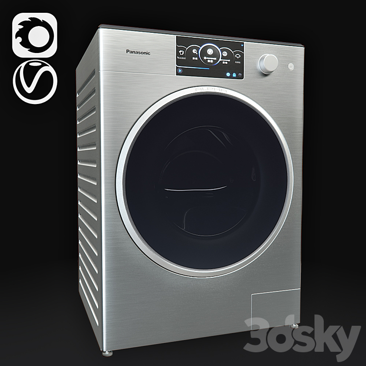 Washing machine Panasonic ALPHA - Household appliance - 3D model