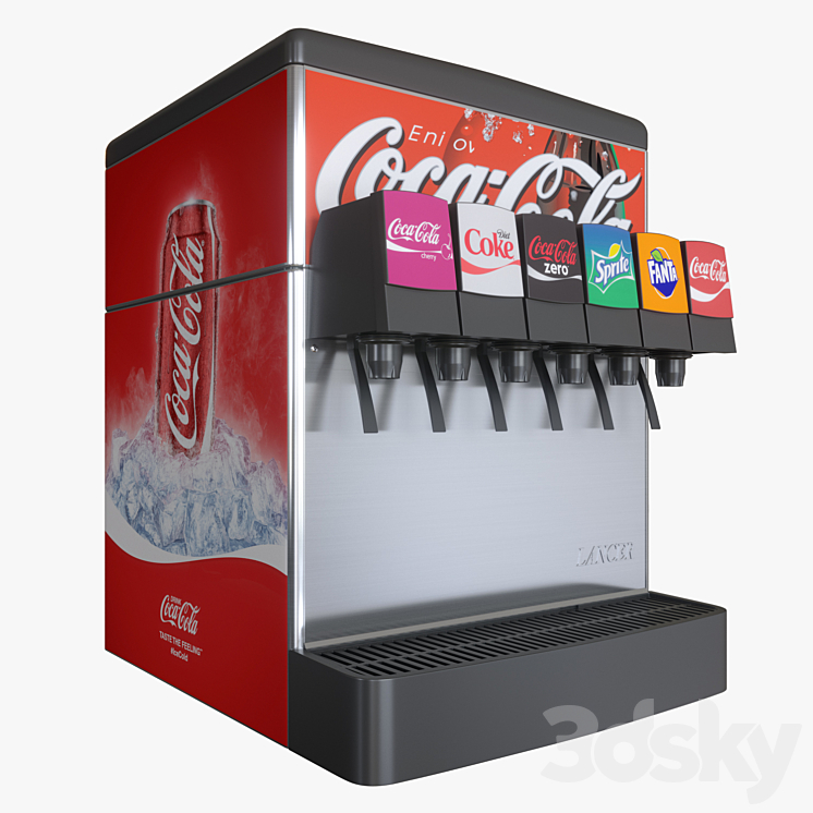 Soda Drink Machine - Restaurant - 3D model
