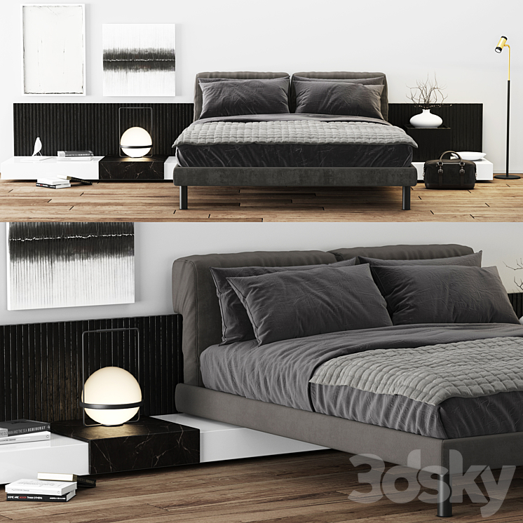 Meridiani Cliff Bed - Bed - 3D model