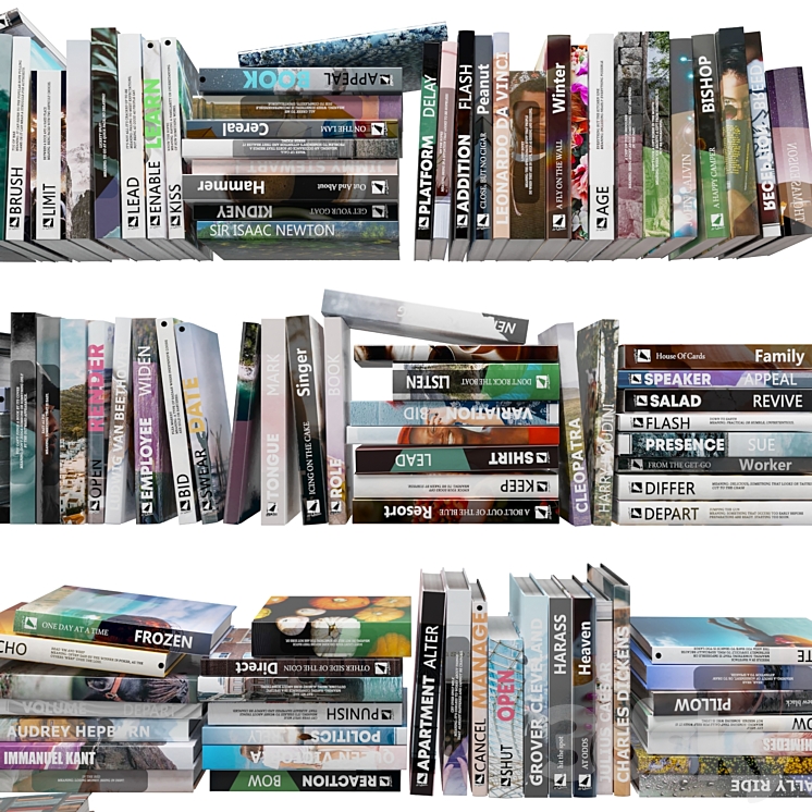 Books (150 pieces) 1-4-2 - Books - 3D model