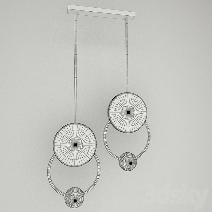 Gold Ring Ceiling Light - Pendant light - 3D model