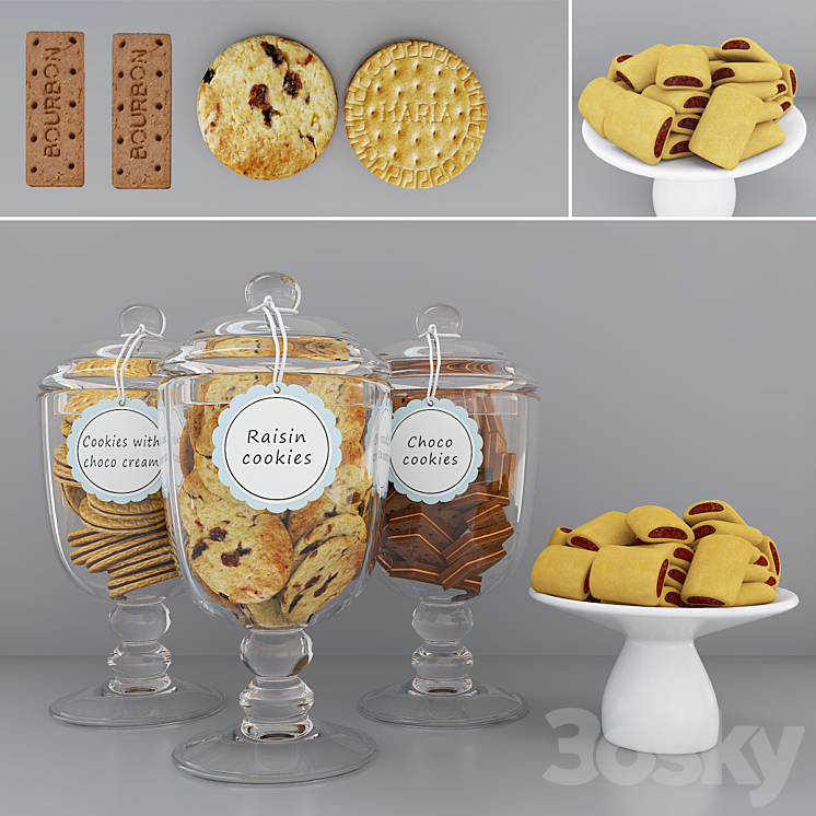 Cookie jars 3 - Food and drinks - 3D model