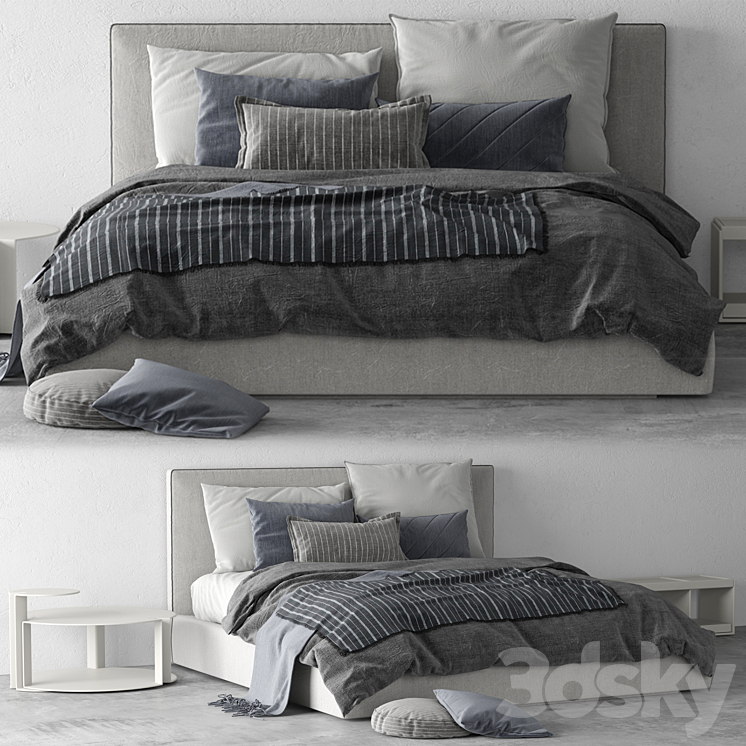 Richard Bed BeB Italia - Bed - 3D model