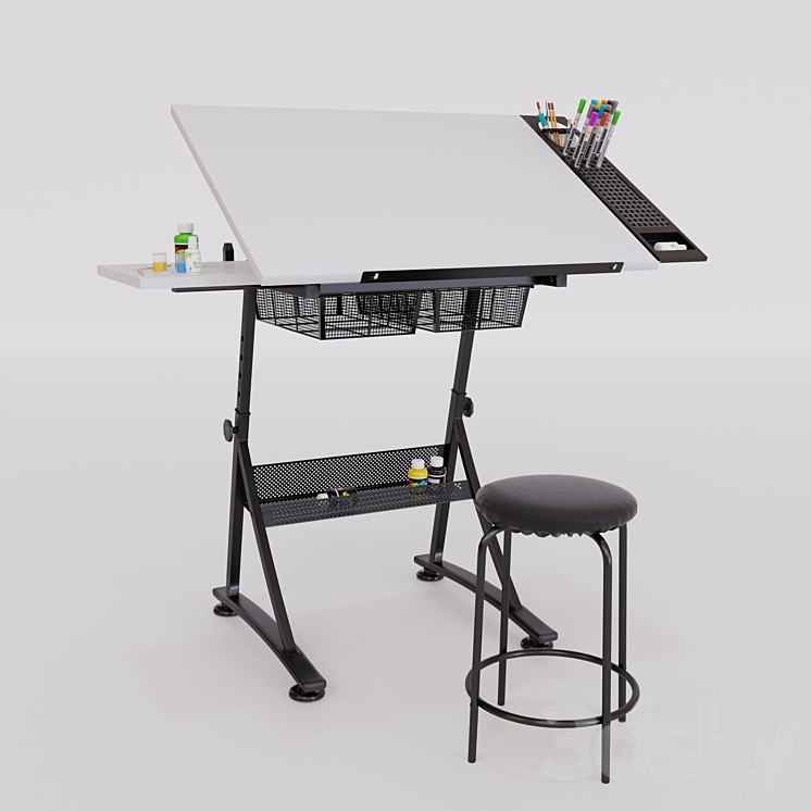 Drafting table - Office furniture - 3D model
