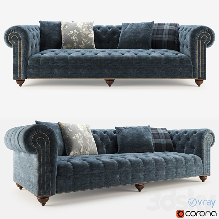 Ralph Lauren Sherwood Sofa - Sofa - 3D model Ralph Lauren Sherwood Sofa - Sofa - 3D model