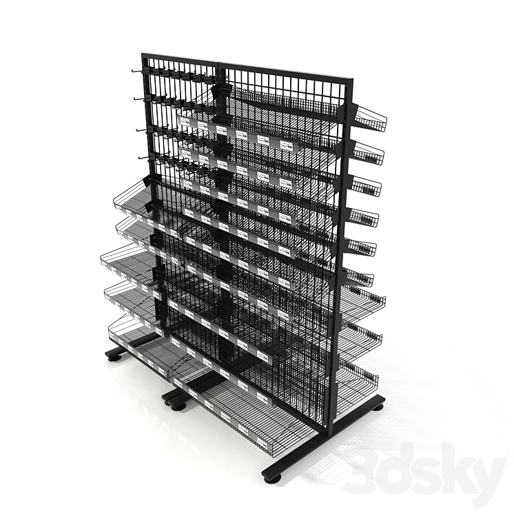 Checkout rack - Shop - 3D model
