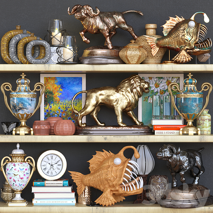 FigureDecor-40 - Decorative set - 3D model