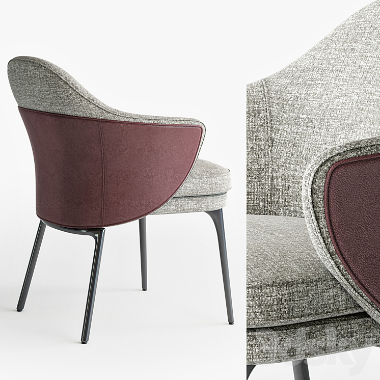 Minotti Angie dining armchair - Chair - 3D model