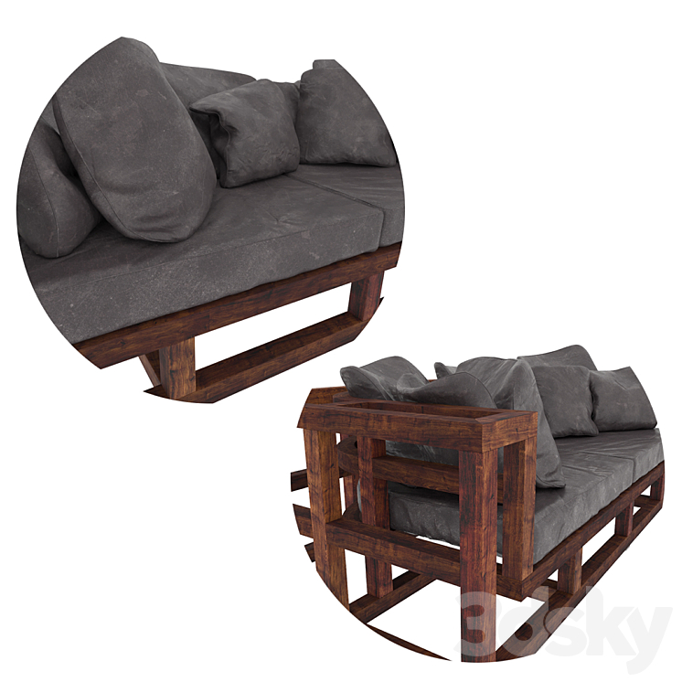 Skeleton sofa - Sofa - 3D model