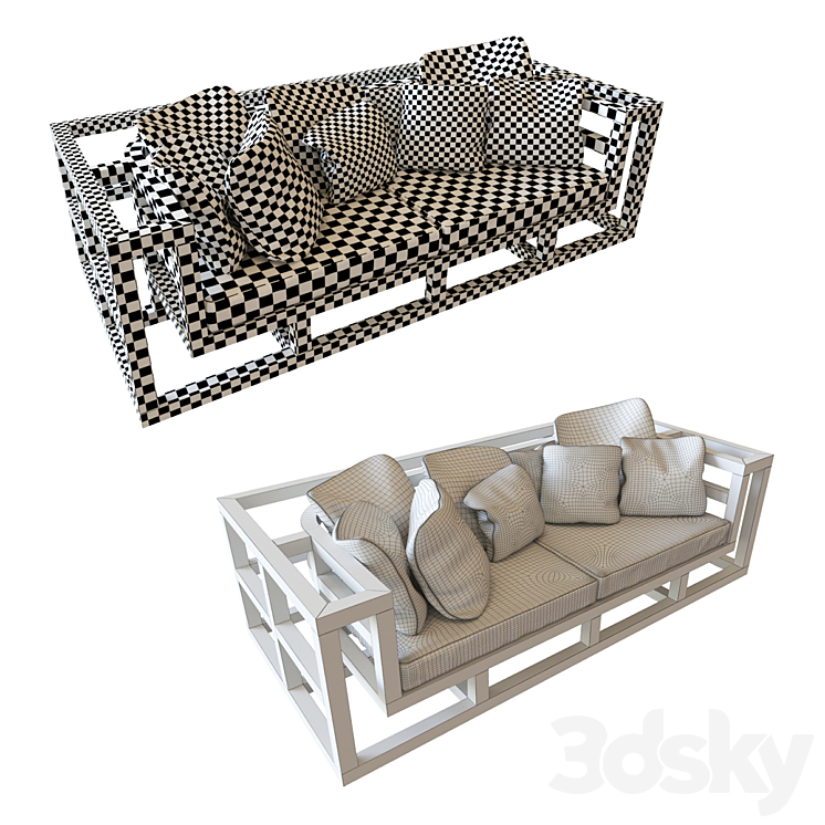 Skeleton sofa - Sofa - 3D model