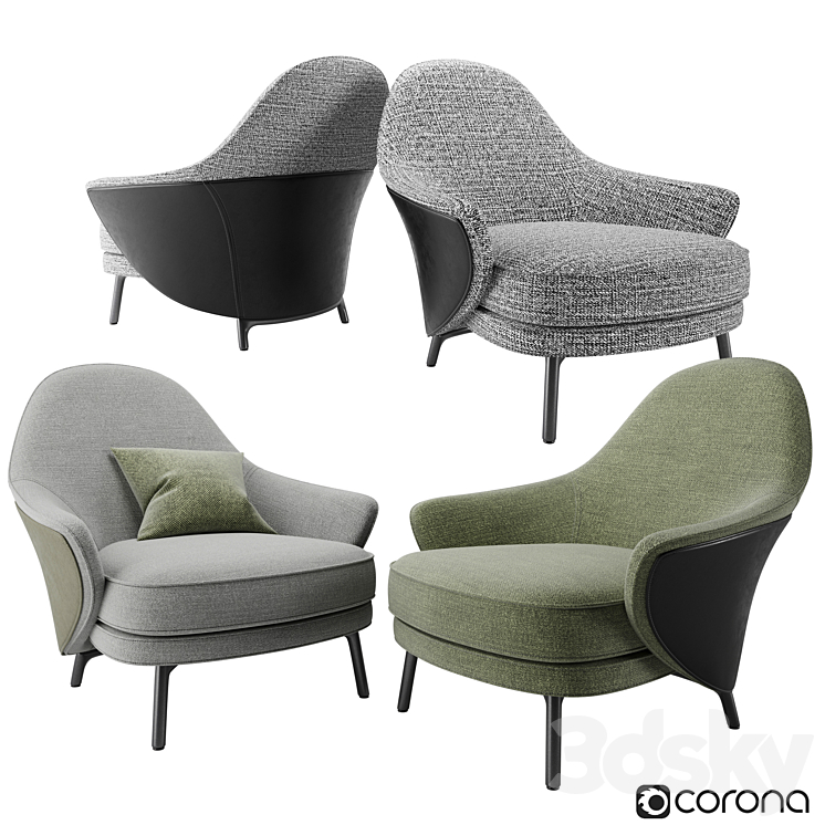 Minotti ANGIE Armchair - Arm chair - 3D model