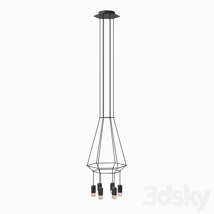 Wireflow 0308 by Vibia - Pendant light - 3D model