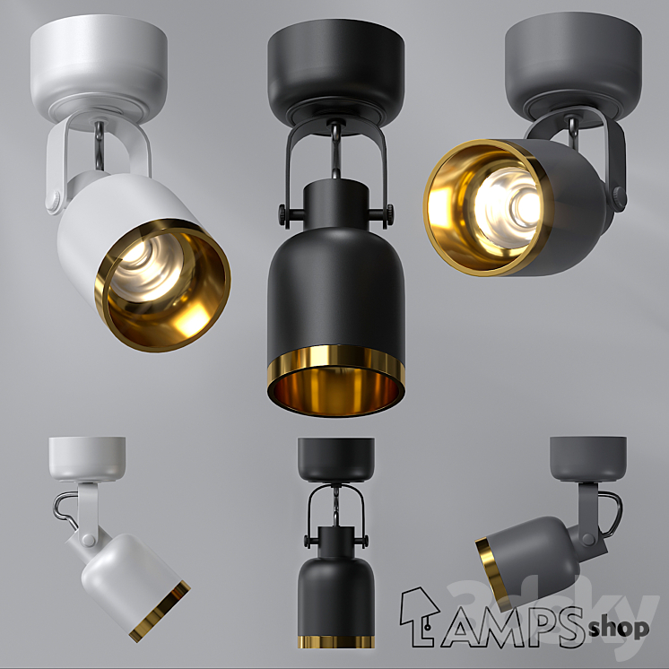 Projector Nordic Classic - Spot light - 3D model