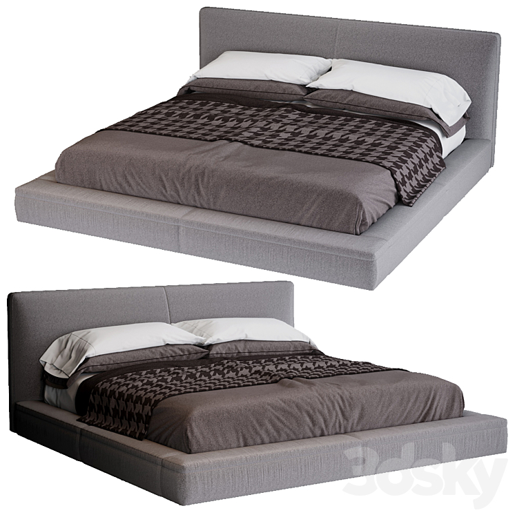 Beb Italia (B & B Italia) Bed Richard - Bed - 3D model