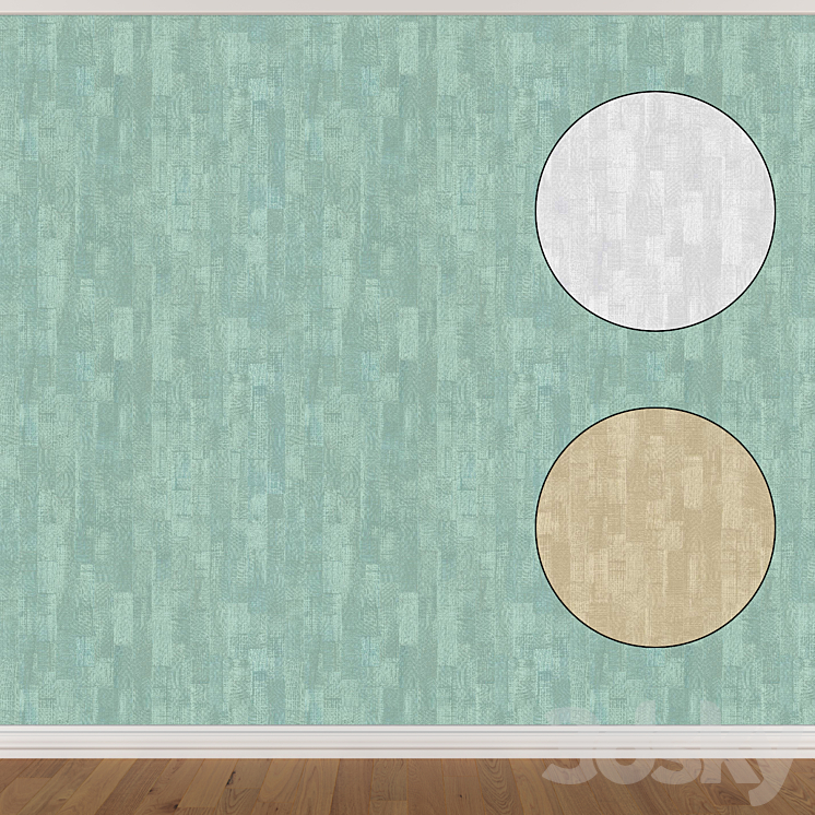 Wallpaper Set 421 (3 colors) - Wall covering - 3D model