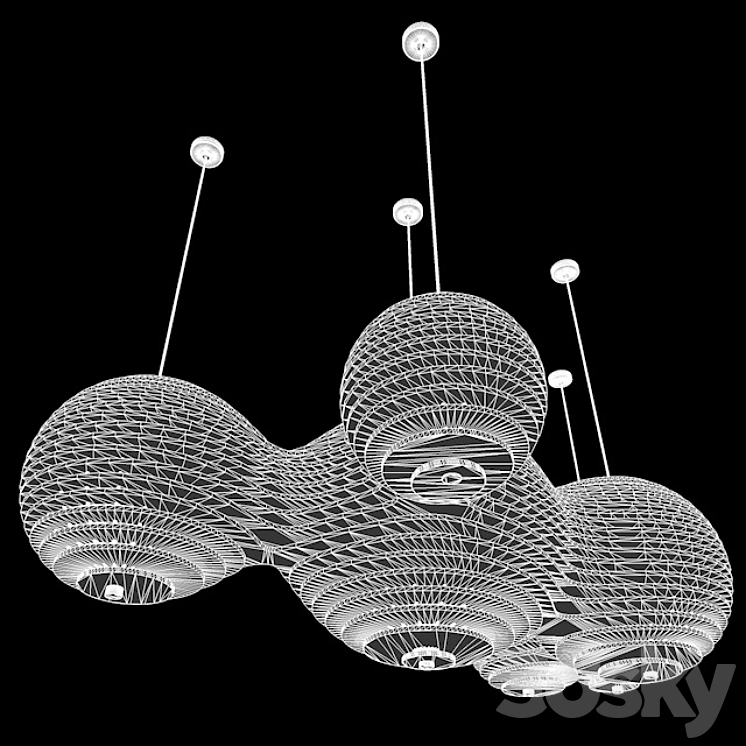 Parametric ceiling light - Pendant light - 3D model