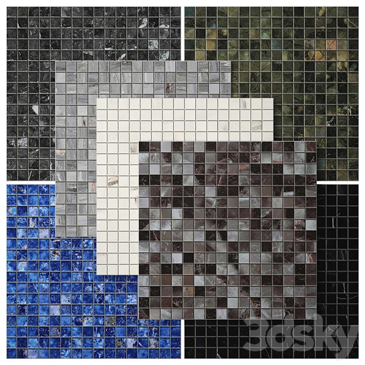 Mosaic marvel - Tile - 3D model